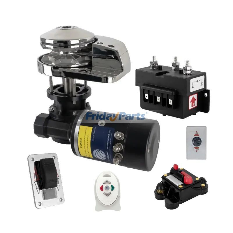 12V 1500W Heavy Duty Anchor Winch High Speed Electric Windlass Kit for ...