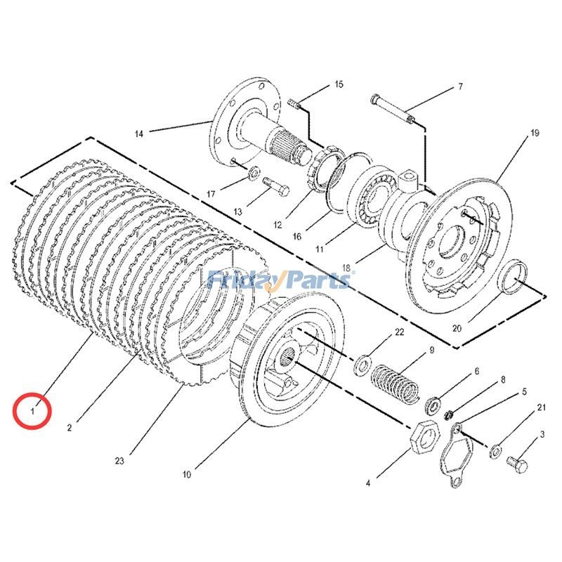 Lot De 18 Disques De Friction 6y 7914 Pour Tracteur Caterpillar Cat D3