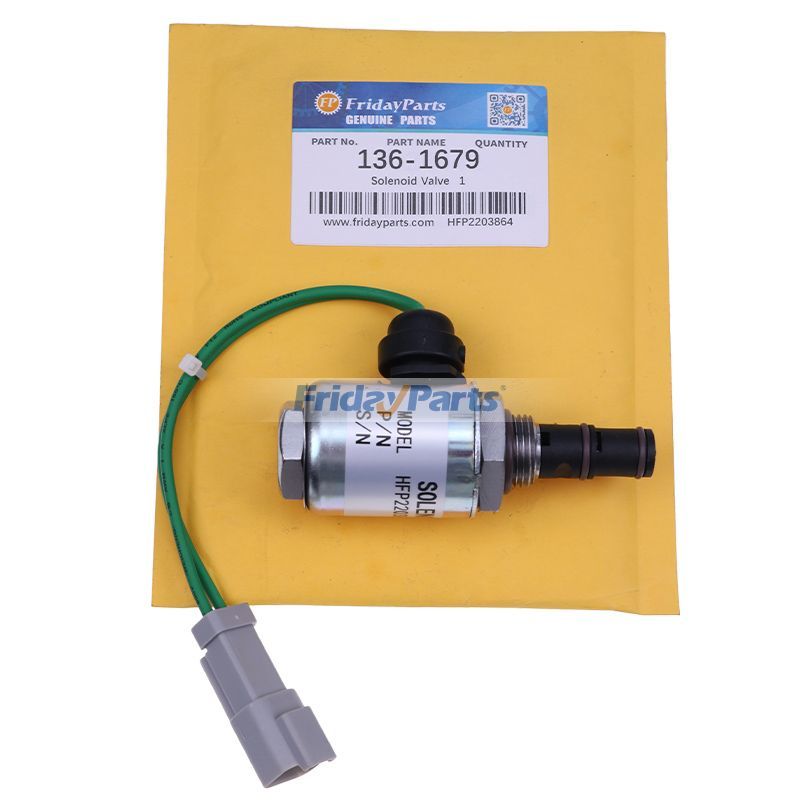 24V Solenoid Valve 136-1679 for Caterpillar CAT Tractor D5M D6M D6R D7R ...