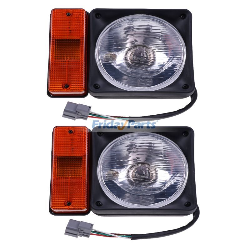 2Pcs Headlight Assembly 700/21100 262/68200 for JCB Backhoe Loader 3CX ...