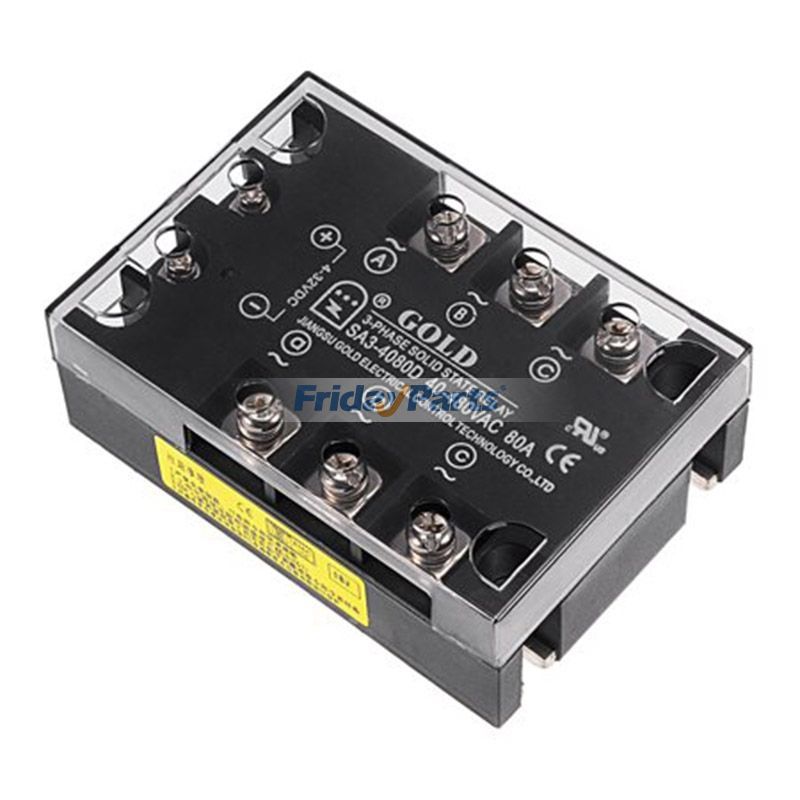3-Phase Solid State Relay SA3-4030D Load 40-530VAC 30A SSR Input 4-32VDC
