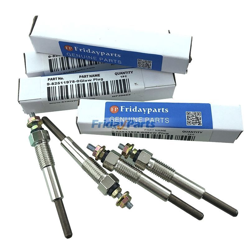 4PCS Glow Plug 9-82511978-0 for Isuzu C240 C190 C201 C221 4BA1 D500 ...