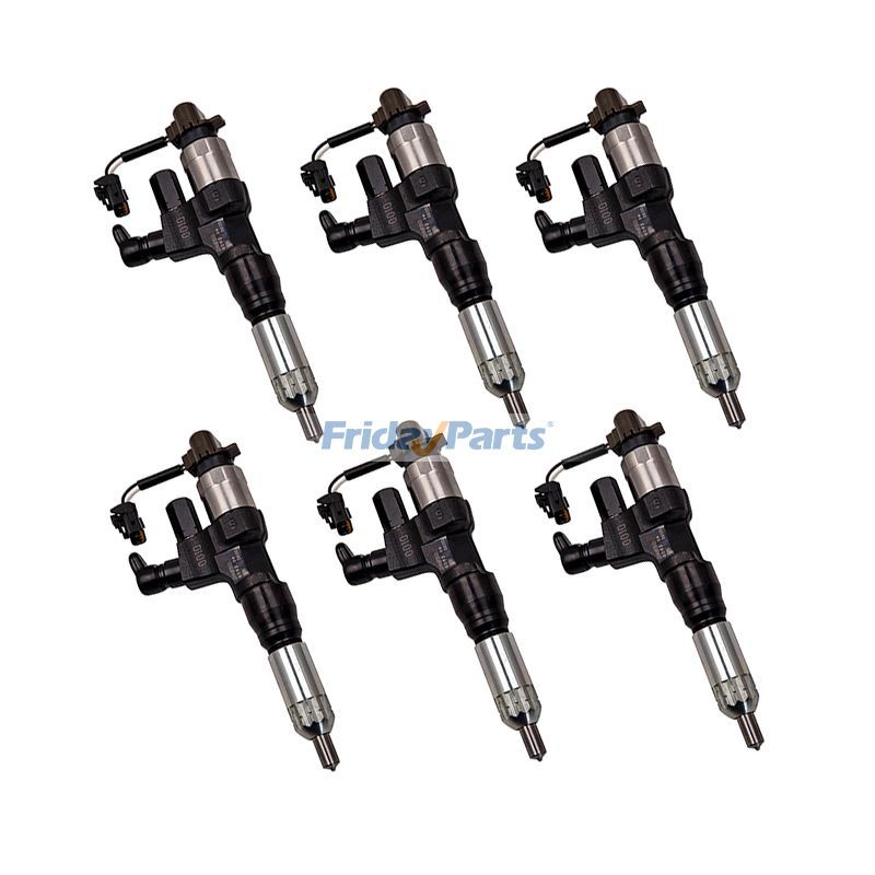 6 Pcs Fuel Injector VH23670E0010 for Hino Engine J08E Kobelco Excavator ...