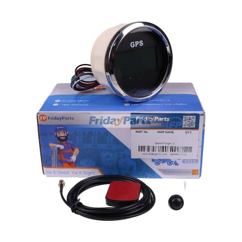 85mm Digital GPS Speedometer LCD Speed Gauge Odometer Course Overspeed ...