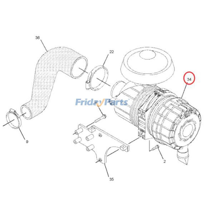 Air Cleaner 307-2807 for Caterpillar CAT Engine C4.2 C4.4 Excavator ...
