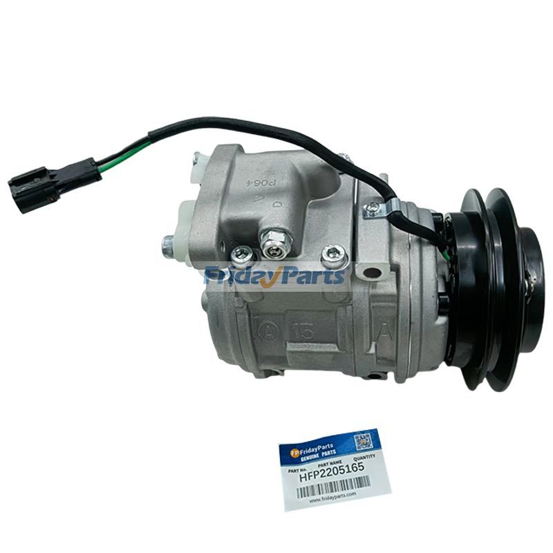 Denso 10PA15C A/C Compressor 4208-6018A for Doosan Daewoo Wheel Loader ...