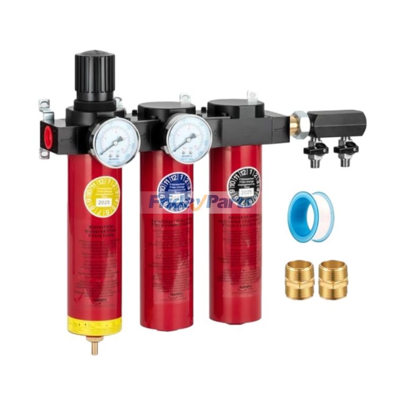 NANPU Z Series 3-Stage Air Filtration System 1/2" NPT Inlet 1/4" NPT ...