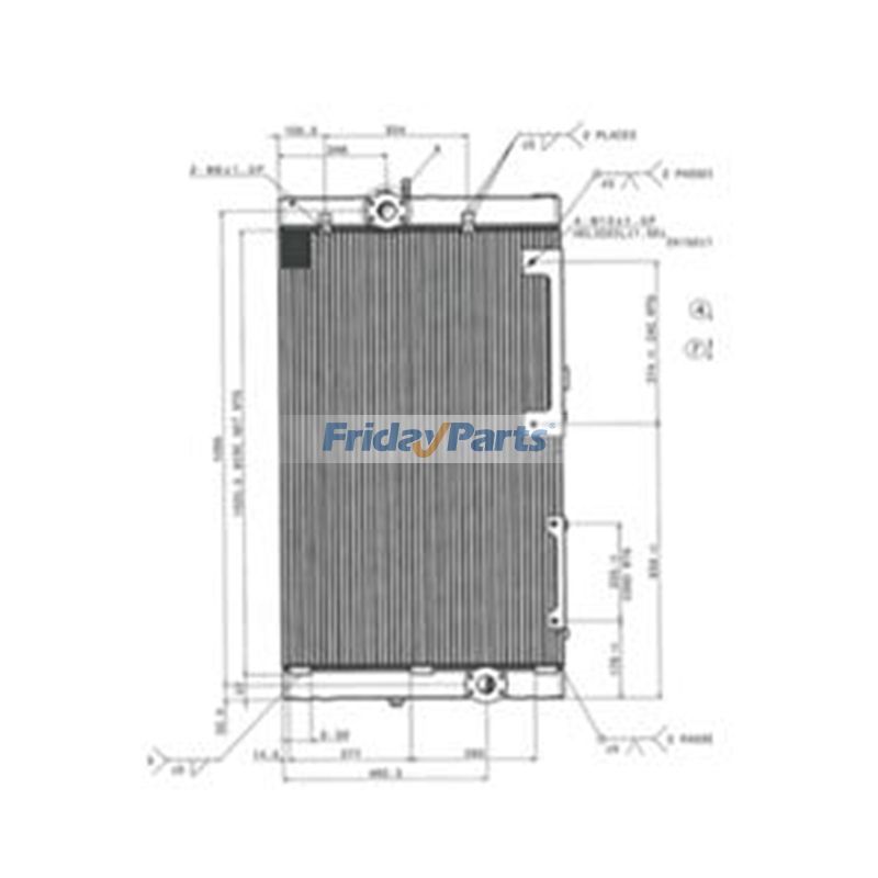 Oil Cooler 11QA-40212 for Hyundai Excavator R360LC-9