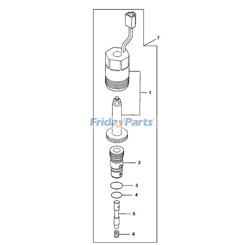 Solenoid Valve 4368974 for John Deere Excavator 450LC 600C 750 800C 992ELC