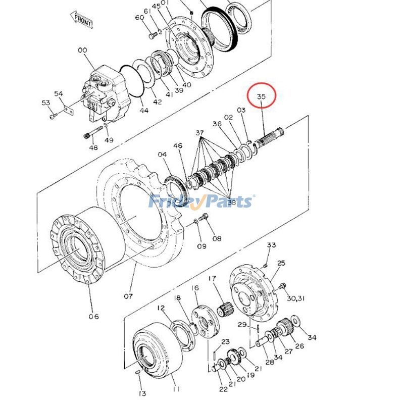 Travel Device Shaft 2017872 for Hitachi Excavator EX60 EX60G EX60SR ... Travel Device Shaft 2017872 for Hitachi Excavator EX60 EX60G EX60SR ...