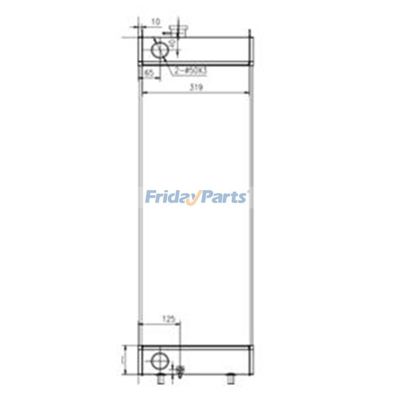Water Tank Radiator K1008126 for Doosan Excavator DX225LC DX190W DX210W ...
